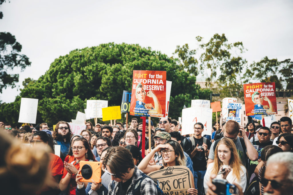 In Photos – UCSB March for COLA | The Bottom Line UCSB