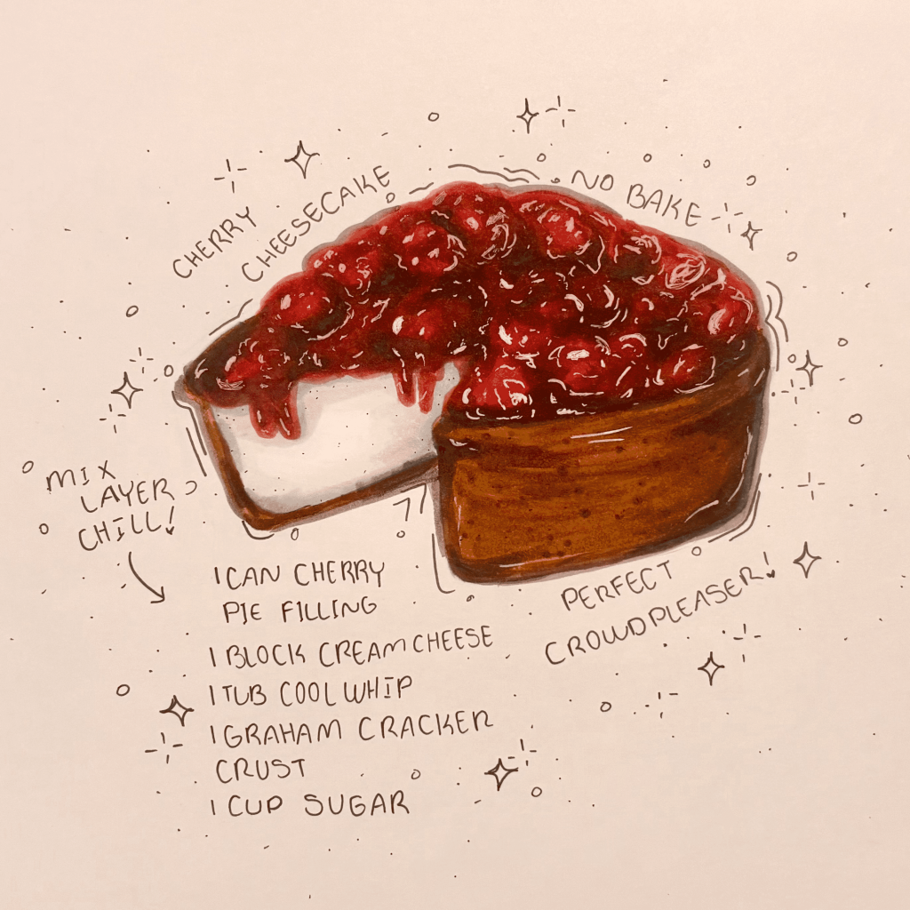 The Bottom Ladle: No-Bake Cherry Cheesecake | THE BOTTOM LINE